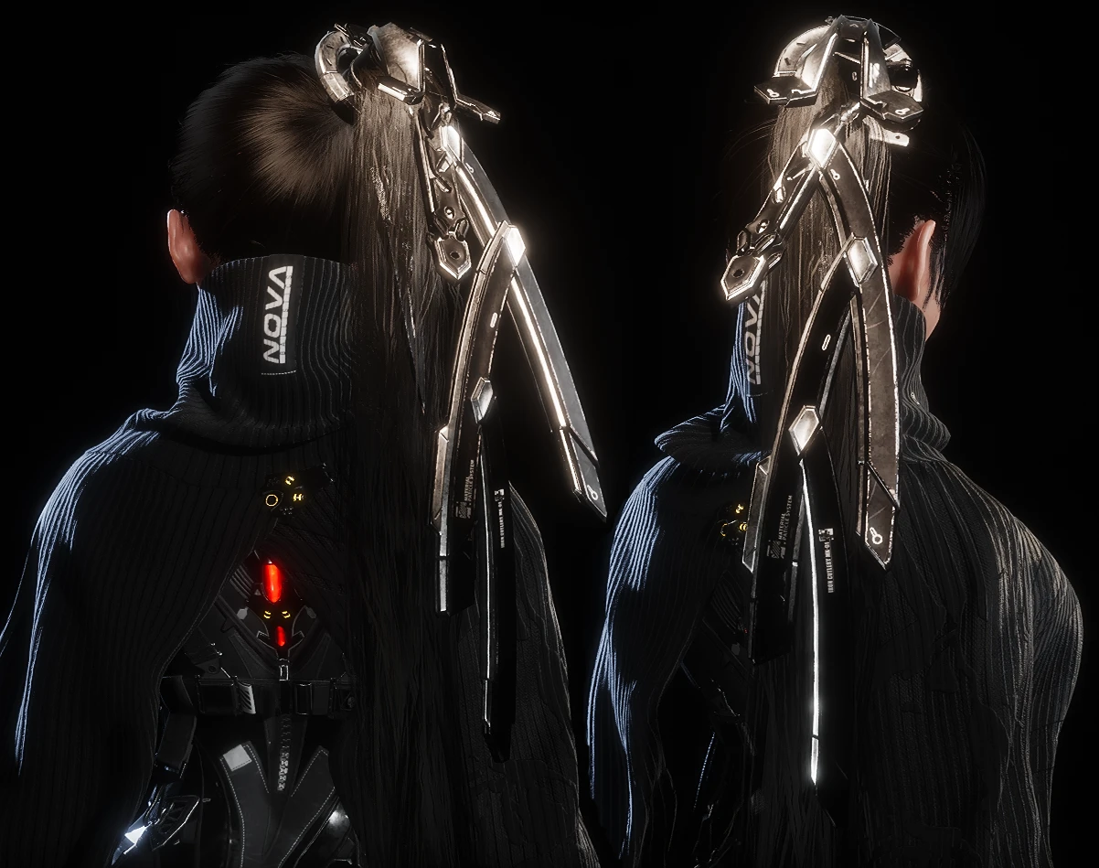 YoRHa Sword and Hairpin for all outfits (DLC not required)
