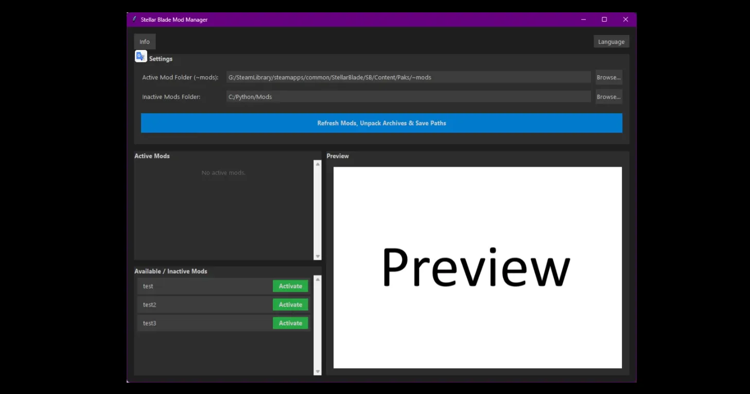 Simple Stellar Blade Mod Manager
